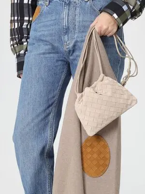 Bottega Veneta Sand Suede Crossbody Bag