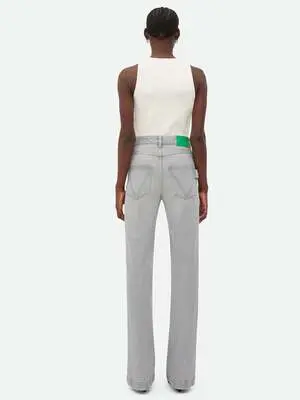 Bottega Veneta Light Grey Washed Denim Flared Jeans