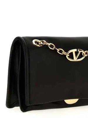 Valentino Garavani Vlogo Chain Shoulder Bag - Black