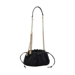 Chloé Pleated Clutch Bag With Chain Strap - Black