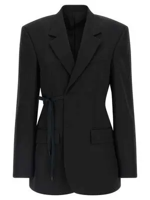 Balenciaga Wrap Tailored Single-breasted Blazer - Black