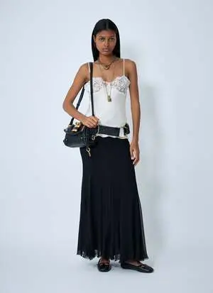 Chloé Silk Satin And Lace V-neck Camisole