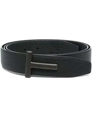 TOM FORD Logo Buckle Leather Belt