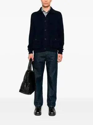 Prada Wool Cardigan With Collared Neck