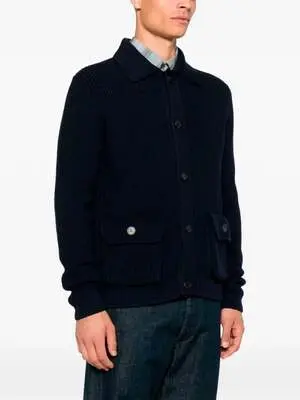 Prada Wool Cardigan With Collared Neck