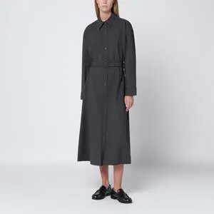 P.a.r.o.s.h Belted Virgin Wool Midi Shirt Dress