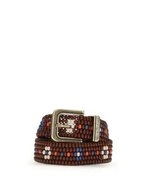 Etro Beaded Belt With Floral Motif - Multicolor