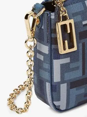 Fendi Ff Jacquard Fabric Baguette Shoulder Bag - Multicolor