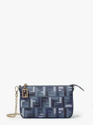 Fendi Ff Jacquard Fabric Baguette Shoulder Bag - Multicolor
