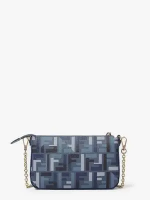 Fendi Ff Jacquard Fabric Baguette Shoulder Bag - Multicolor