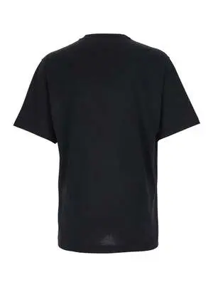 Dolce & Gabbana Crew Neck T-shirt With Back Logo Patch In Cotton