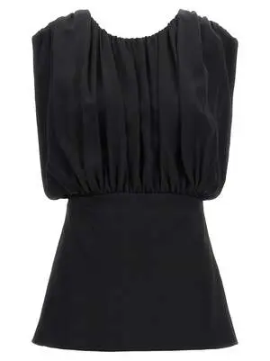JIL SANDER Crinkled Plastron Top