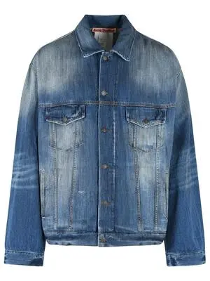Acne Studios Washed Effect Denim Jacket - Blue