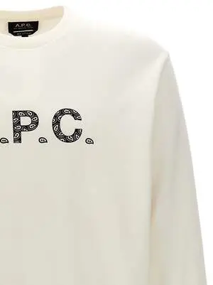 A.p.c. Timothy Organic Cotton Sweatshirt With Logo Print - Multicolor