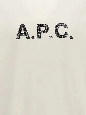 A.p.c. Timothy Organic Cotton Sweatshirt With Logo Print - Multicolor