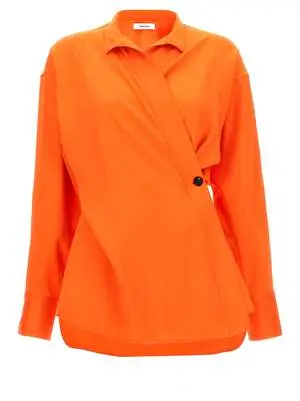 Ferragamo Mandarin Collar Shirts For Women