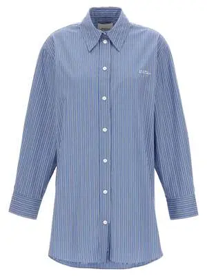 Isabel Marant Étoile Cylvany Striped Cotton Shirt - Blue