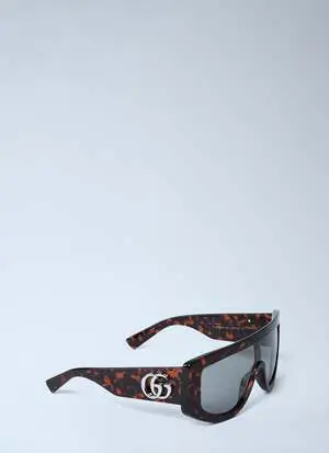 Gucci Rectangle Sunglasses With Side Logo Motif