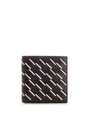 Bottega Veneta Bottega Veneta Men Intrecciato Bi-Fold Wallet Brown