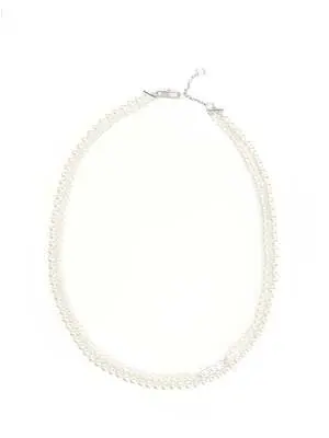 Celine Pearl Necklace - Silver