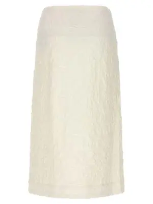 JIL SANDER Embossed Cotton Skirt