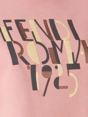 Fendi Cotton T-shirt With Embroidered Logo