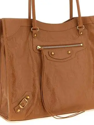 Balenciaga Arena Tote Le City M Shoulder Bag - Brown