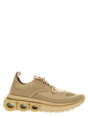 FERRAGAMO Nima Lace-up Sneakers - Cream