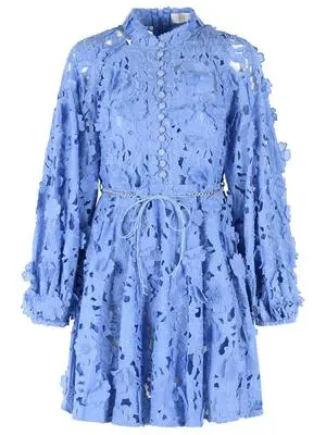 Zimmermann Patience Cotton Long Sleeve Mini Dress - Multicolor