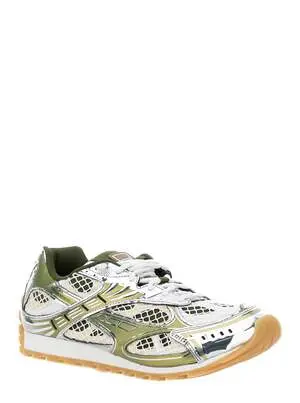 Bottega Veneta Orbit Running Sneakers With Logo Lettering Print - Green