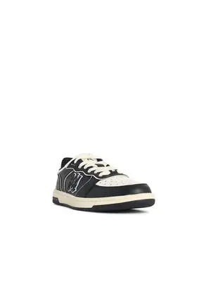 Amiri Newport Leather Blend Sneakers - Black