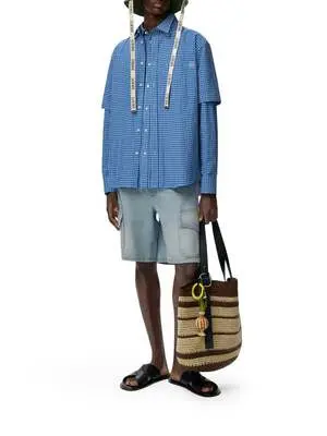 Loewe X Paula's Ibiza Washed Cotton Denim Shorts - Multicolor