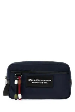 Dsquared2 Navy Fabric Beauty Case - Blue