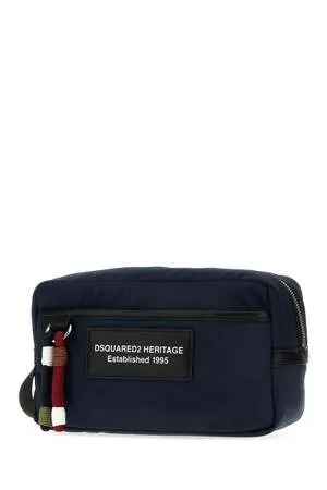 Dsquared2 Navy Fabric Beauty Case - Blue