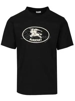 Burberry Cotton T-shirt With Knight Stamp