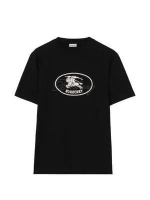 Burberry Cotton T-shirt With Knight Stamp