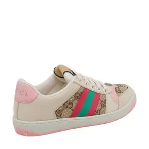 Gucci Crystal Embellished Fabric And Leather Lace-up Sneakers - Multicolor