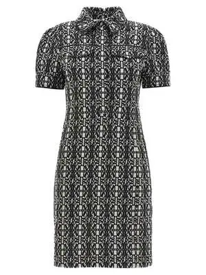 Max Mara Max Mara Cesy Jacquard Logo Dress Multicolor