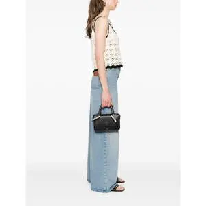 Amiri Leather Tote Bag With Bandana Detail