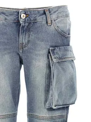 Attico Essie Cargo Jeans - Blue