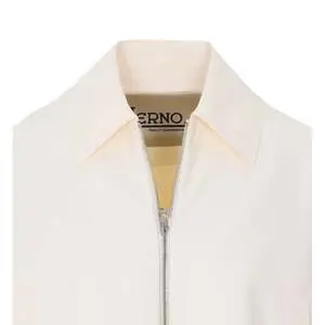 Herno Zip-up Jacket With Classic Collar - White