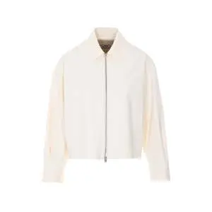 Herno Zip-up Jacket With Classic Collar - White