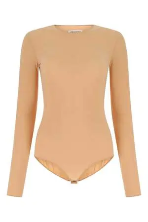 MAISON MARGIELA Maison Margiela Skin Stretch Nylon Long Sleeve Bodysuit Pink