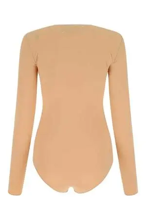 MAISON MARGIELA Skin Stretch Nylon Long Sleeve Bodysuit - Pink