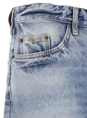 Dsquared2 Light Wash Denim Jeans With Rear Logo Patch - Multicolor