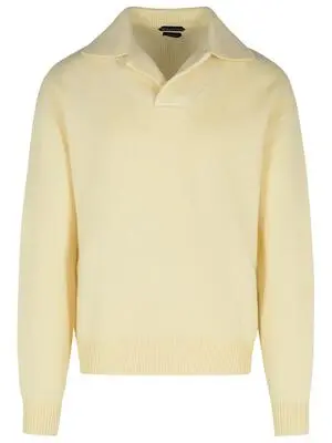 TOM FORD Cashmere Blend Pullover Sweater - Cream