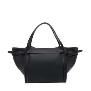 TOD'S Small Shopping Bag With T Timeless Detail - Black