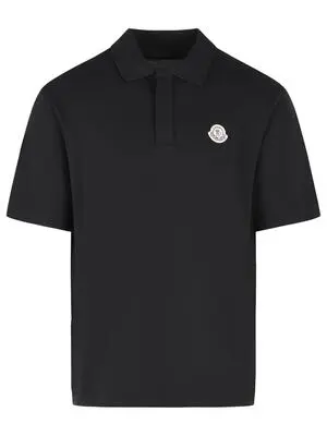 Moncler Cotton Polo Shirt - Black