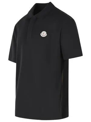 Moncler Cotton Polo Shirt - Black