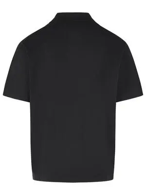 Moncler Cotton Polo Shirt - Black